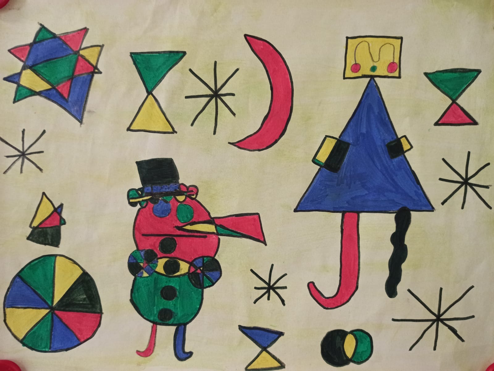 Malen nach Miro – Grundschule an der Burg